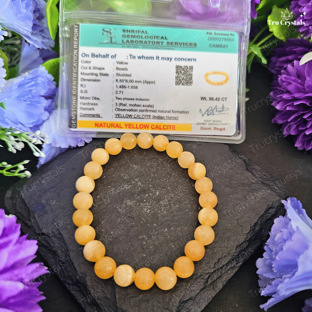 Yellow Calcite Bracelet for Joy and Self Esteem – Trucrystals.in